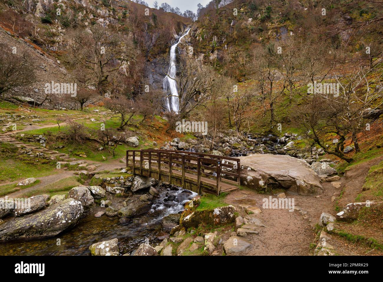 Aber Falls Eryri National Park Stock Photo - Alamy