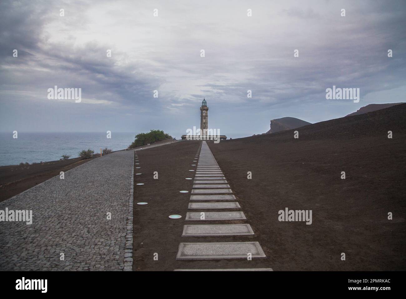 Lighthouse of Ponta dos Capelinhos in Faial, the Azores Stock Photo - Alamy