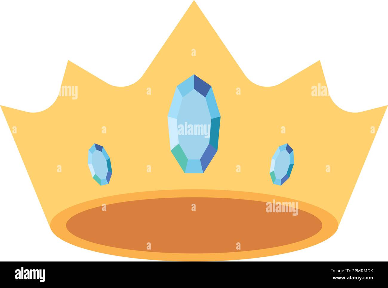 Isolated colored king or queen golden crown icon Vector Stock Vector ...