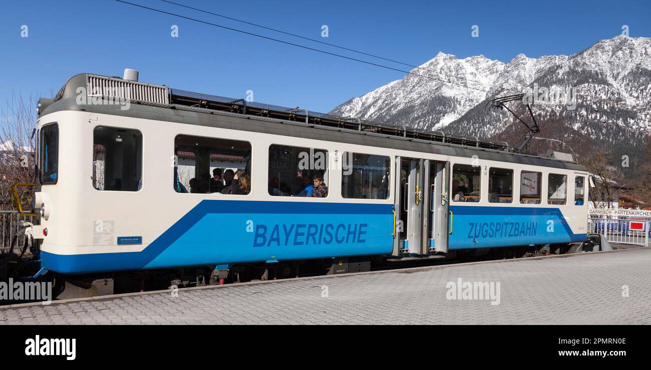 Bavarian Zugspitze Railway, Garmisch-Partenkirchen, Werdenfelser Land ...