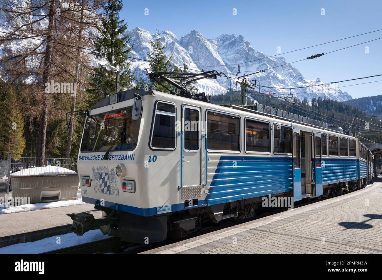 Bayerische Zugspitzbahn, Eibsee lake station, Grainau, Werdenfelser ...