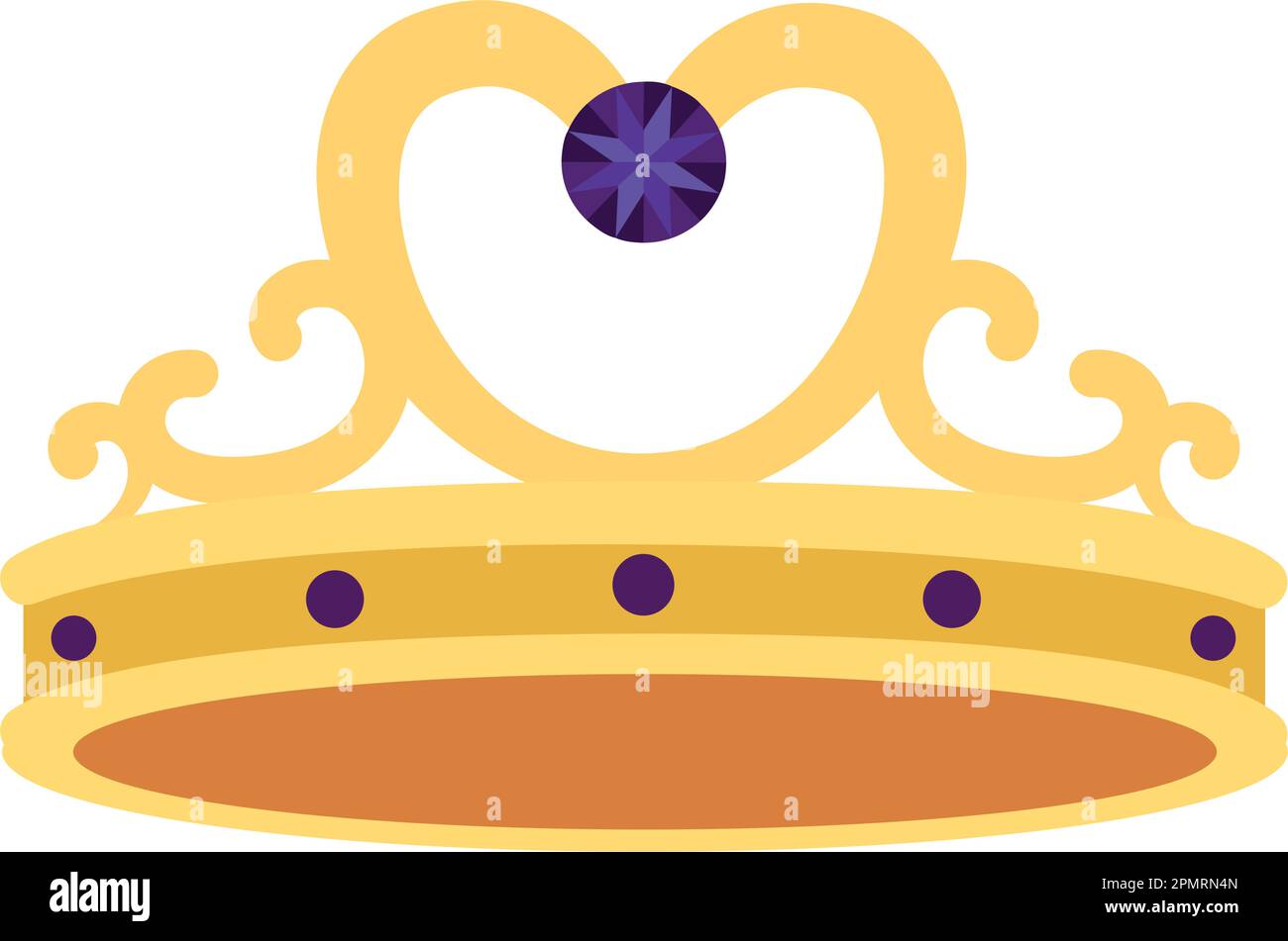 Isolated colored king or queen golden crown icon Vector Stock Vector ...