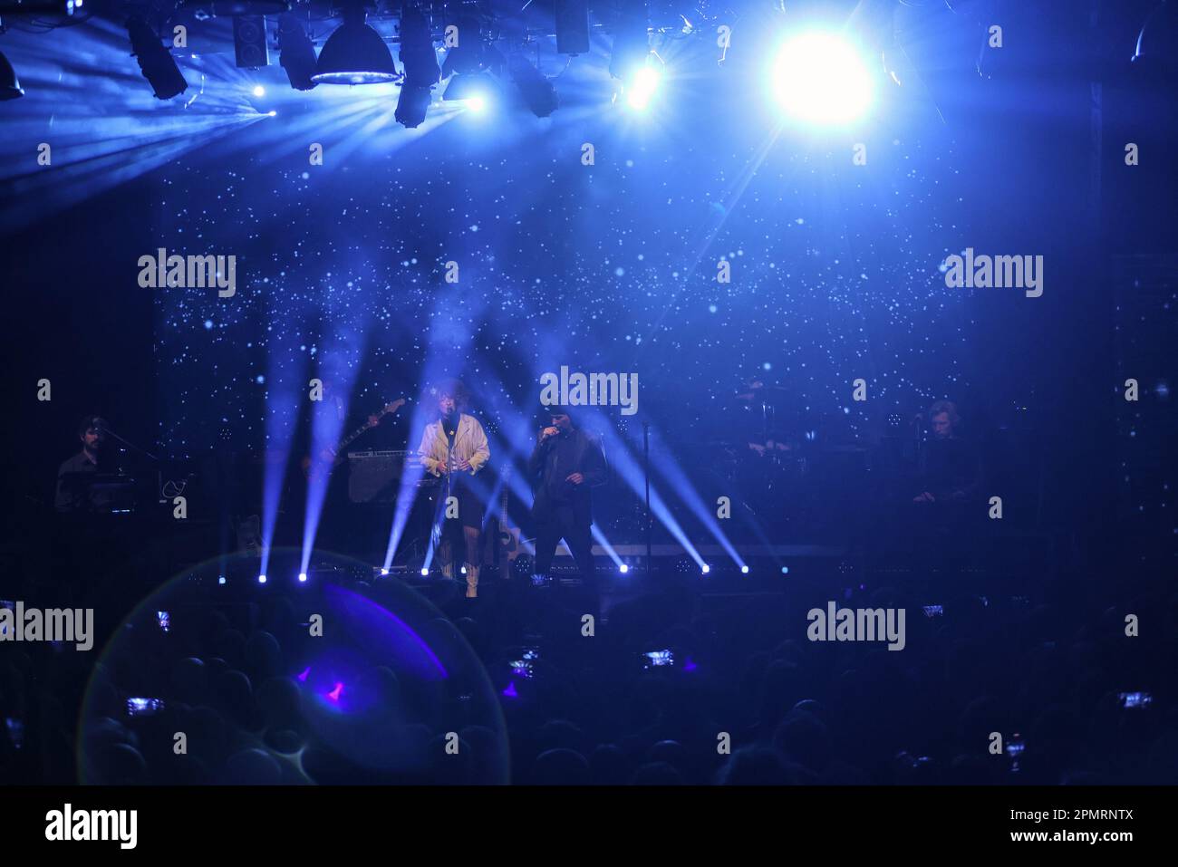 Zagreb, Croatia. 14th Apr, 2023. The legendary Slovenian band Laibach ...