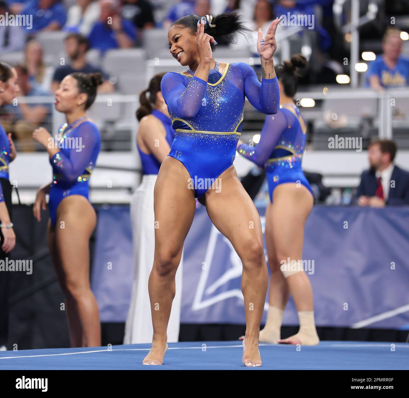 Fort Worth, TX, USA. 13th Apr, 2023. ULCA's Jordan Childs dances to the ...