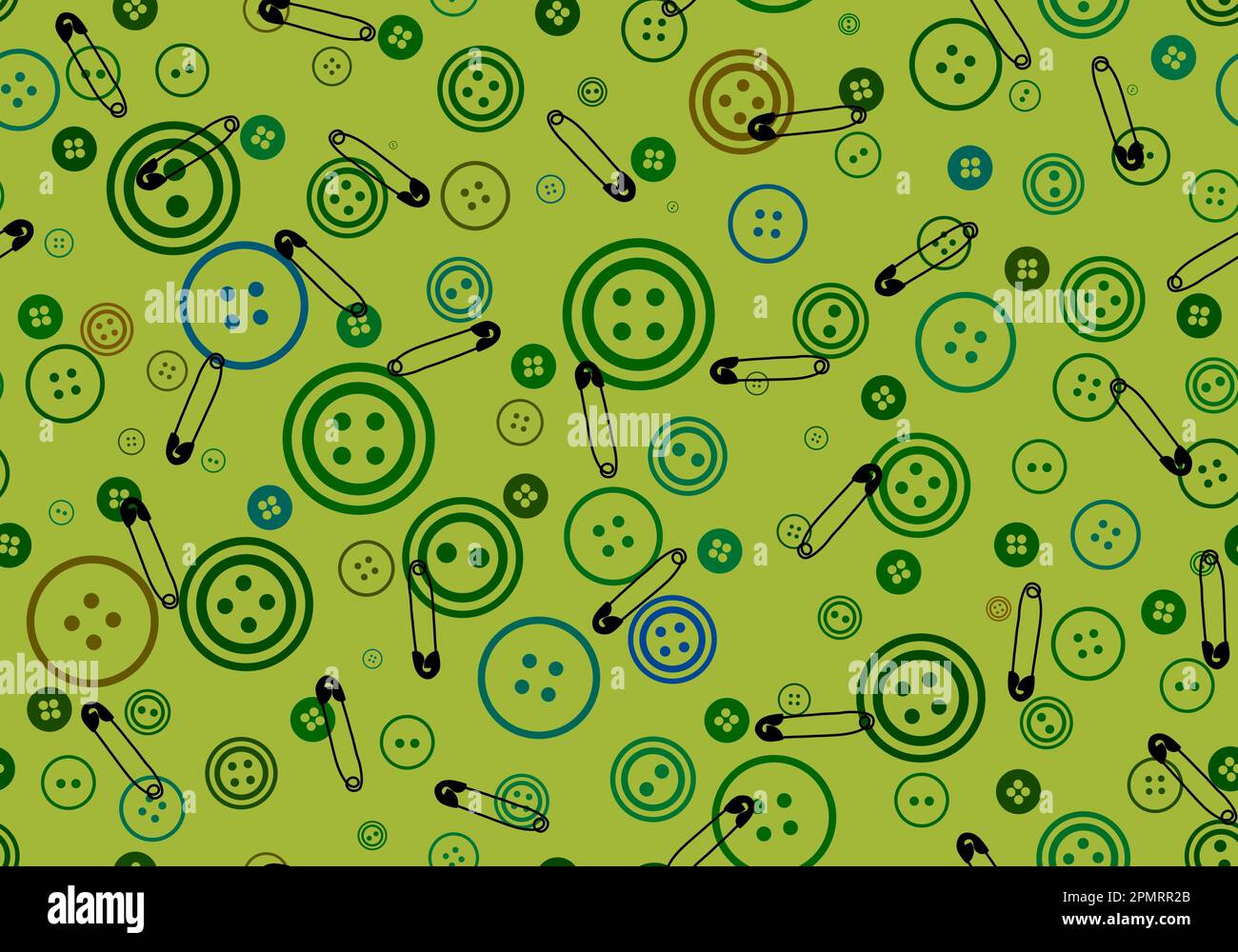 Sewing buttons and pins seamless hobbies pattern for fabrics and linens ...