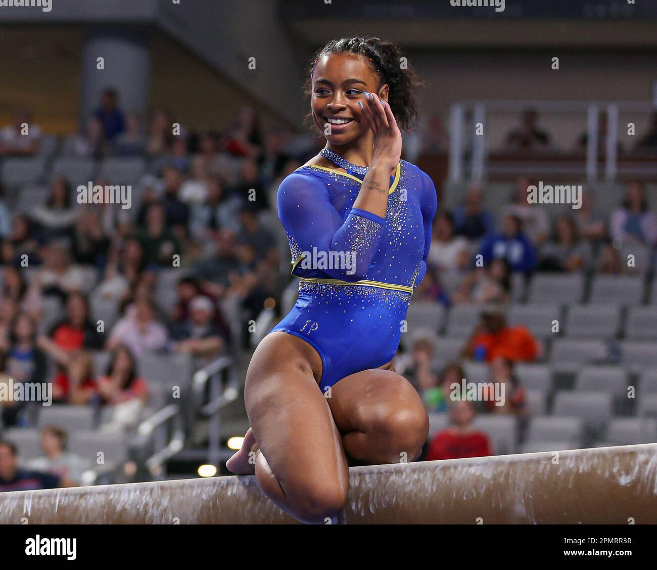 Fort Worth, TX, USA. 13th Apr, 2023. UCLA's Selena Harris competes on ...