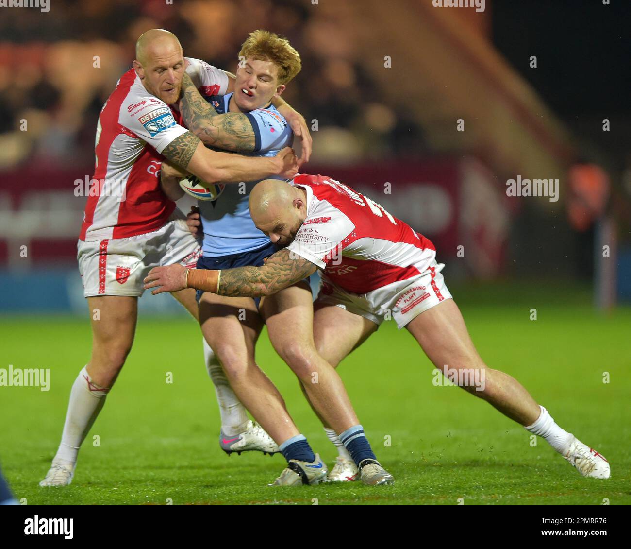 Sam Luckley #26 of Hull KR and Dean Hadley #22 of Hull KR in action ...