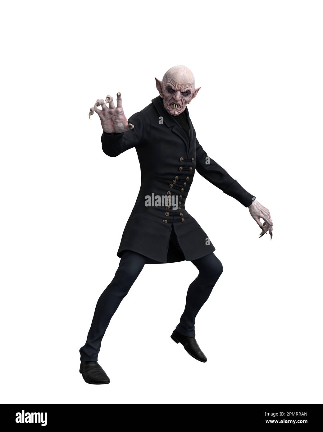 Vampire fantasy horror character in vintage suit. 3d illustration ...