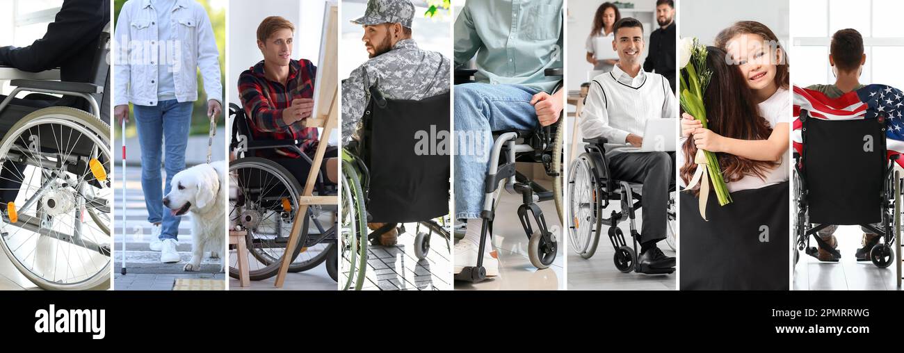 Collection of people with physical disabilities Stock Photo - Alamy
