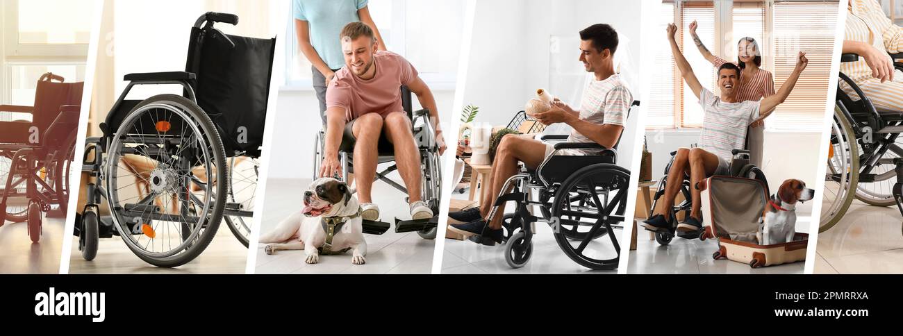 Set of people with physical disabilities Stock Photo - Alamy