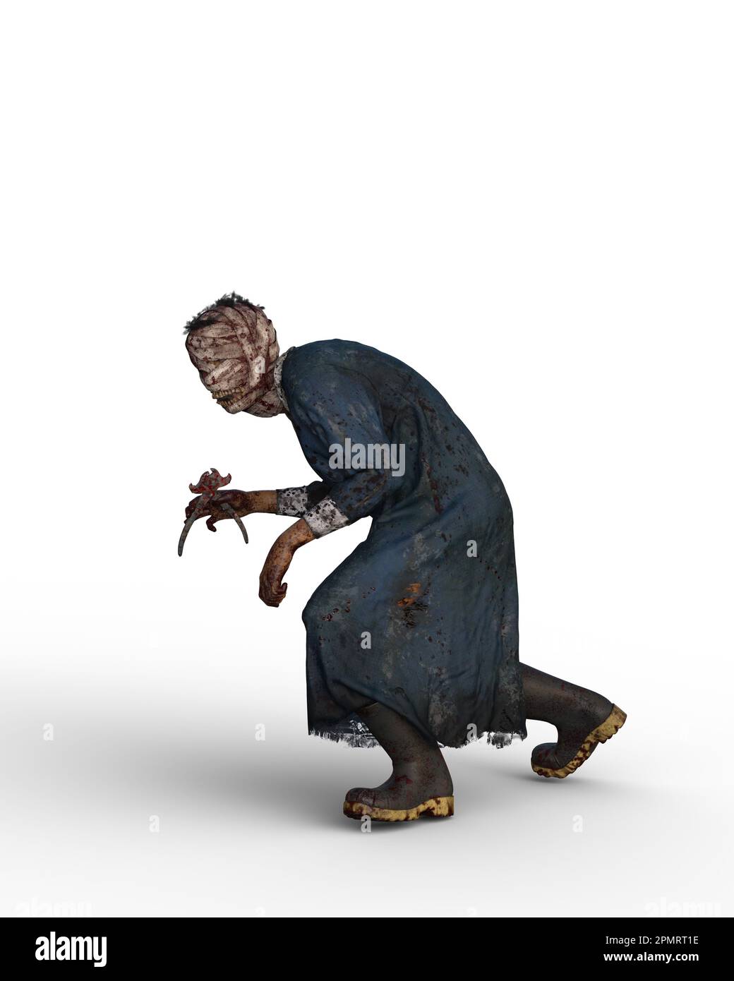 3D illustration of an evil tooth fairy monster creeping isolated on a ...