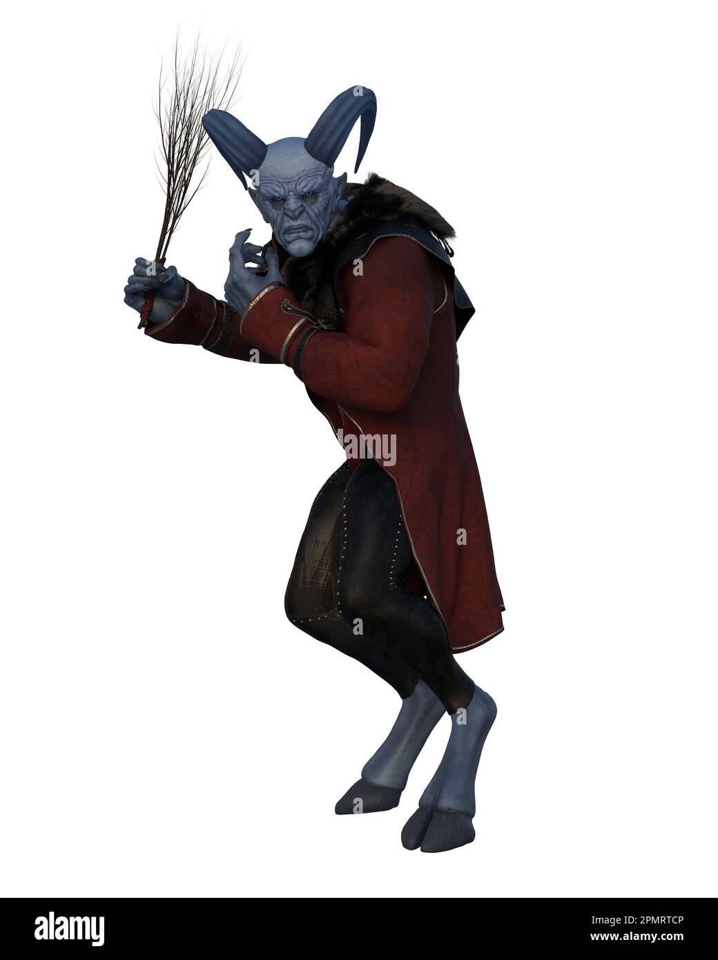 Krampus demon from European folklore who punishes naughty children at ...