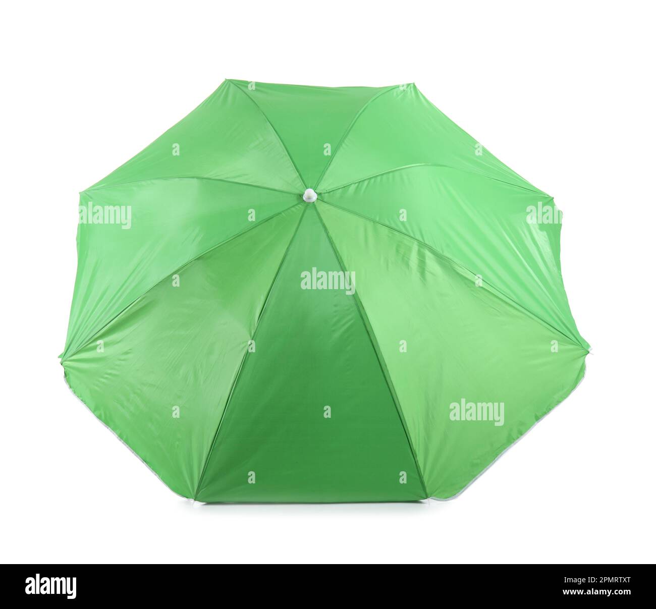 Green beach umbrella isolated on white background Stock Photo - Alamy