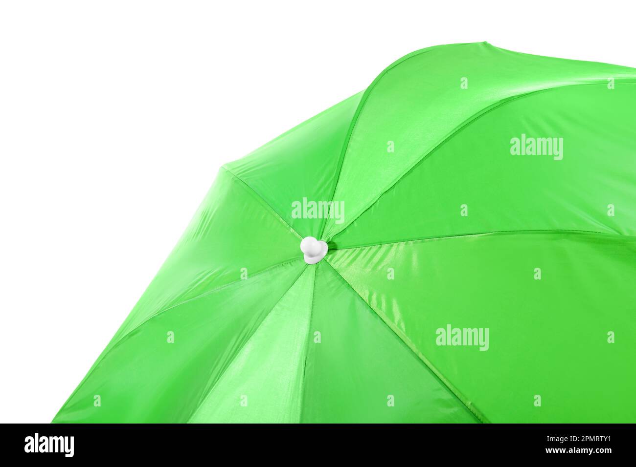 Green beach umbrella isolated on white background Stock Photo - Alamy