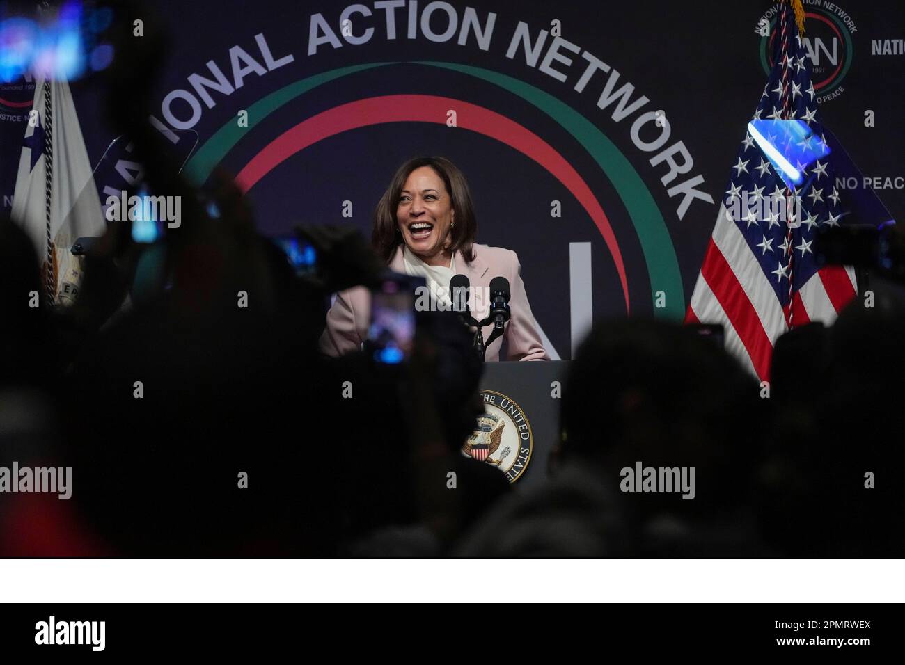 Photo by: Siegfried Anthony/STAR MAX/IPx 2023 4/14/23 US Vice President Kamala Harris on day 3 ...