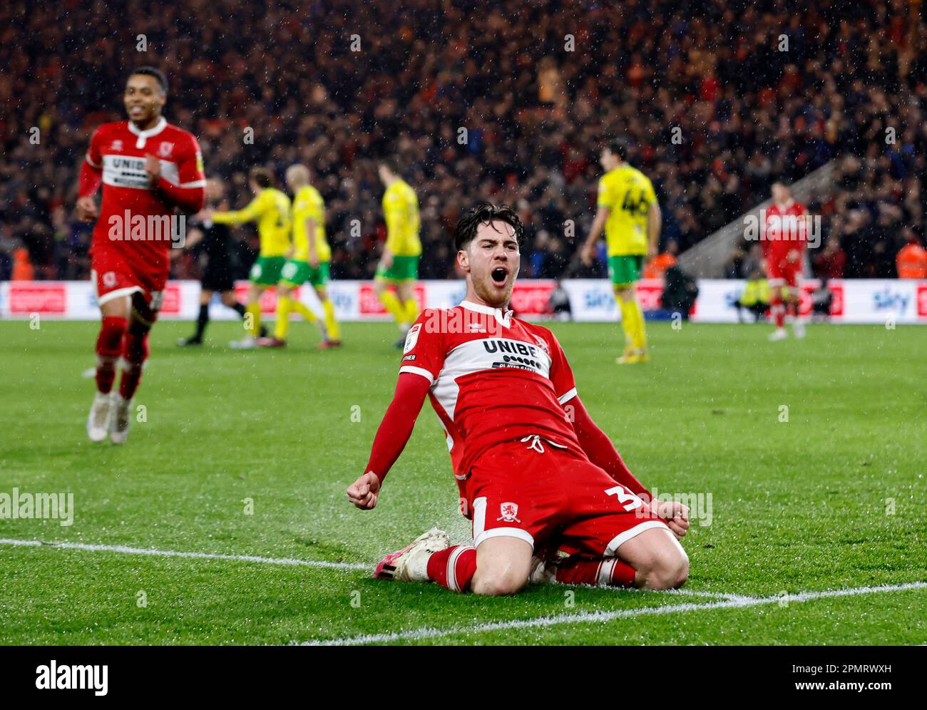 Middlesbrough's Hayden Hackney celebrates scoring their side's second ...