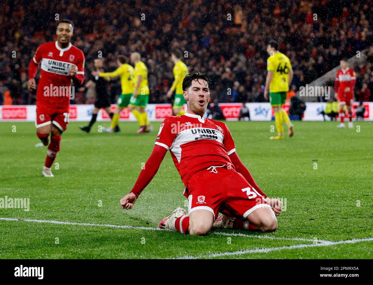 Middlesbrough's Hayden Hackney celebrates scoring their side's second ...