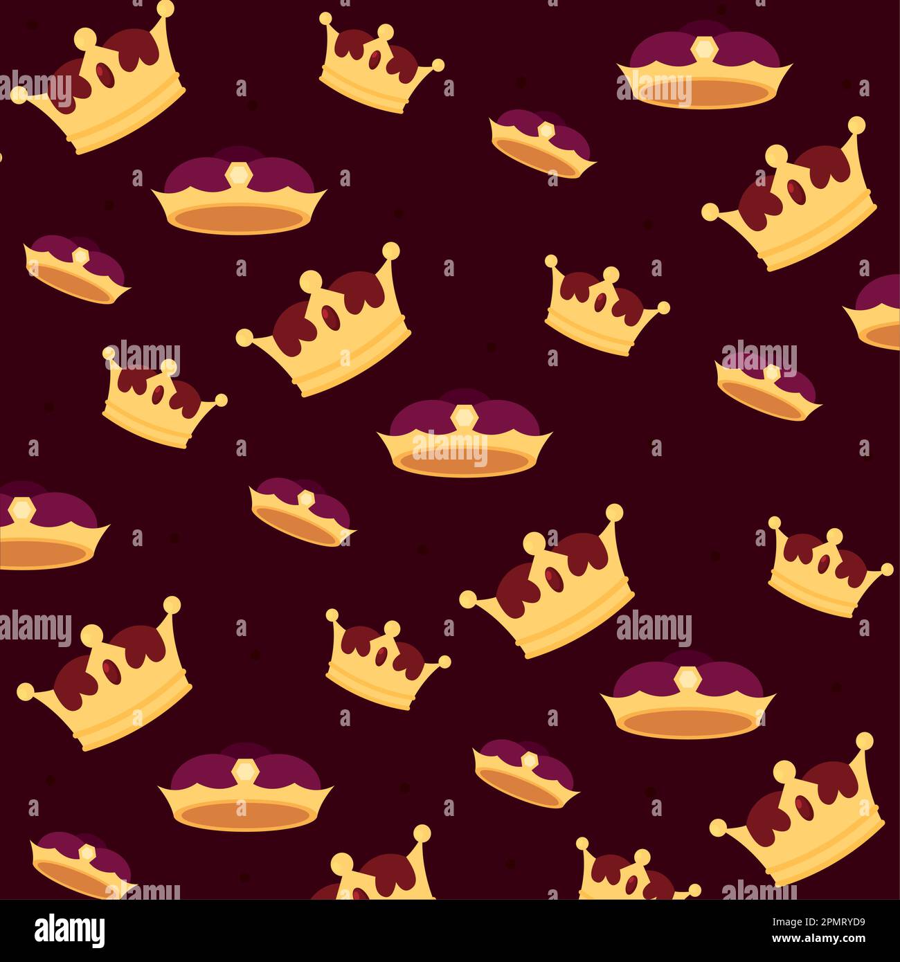 Seamless pattern background with golden crowns Vector Stock Vector ...