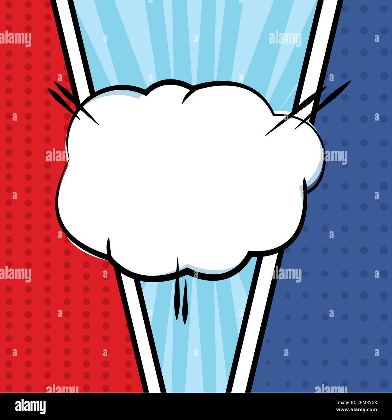 Colored comic page with halftone effect and comic bubbles Vector Stock Vector Image & Art - Alamy