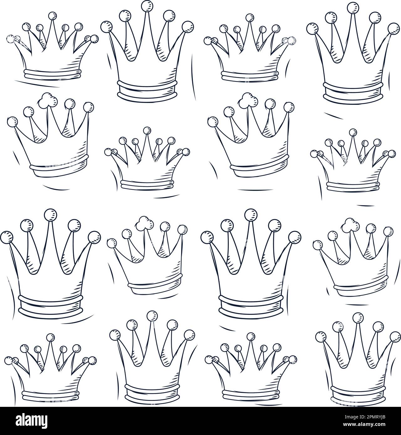 Seamless pattern background with golden crowns Vector Stock Vector ...