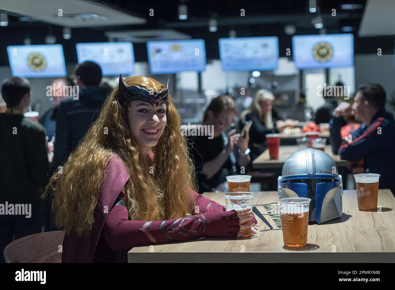 Prague, Czech Republic. 14th Apr, 2023. An attendee dressed in a ...