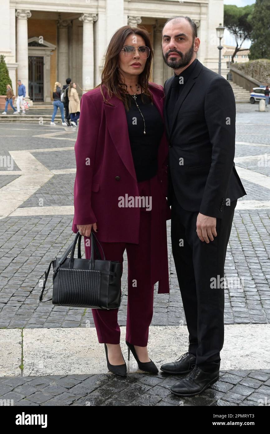 Rome, Italy. 14th Apr, 2023. Francesca Rettondini (l) and Giuseppe ...