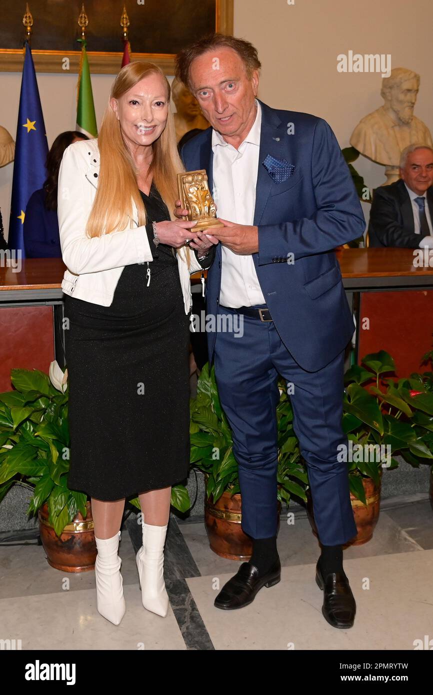 Rome, Italy. 14th Apr, 2023. Gisella Peana (l) and Amedeo Goria (r ...