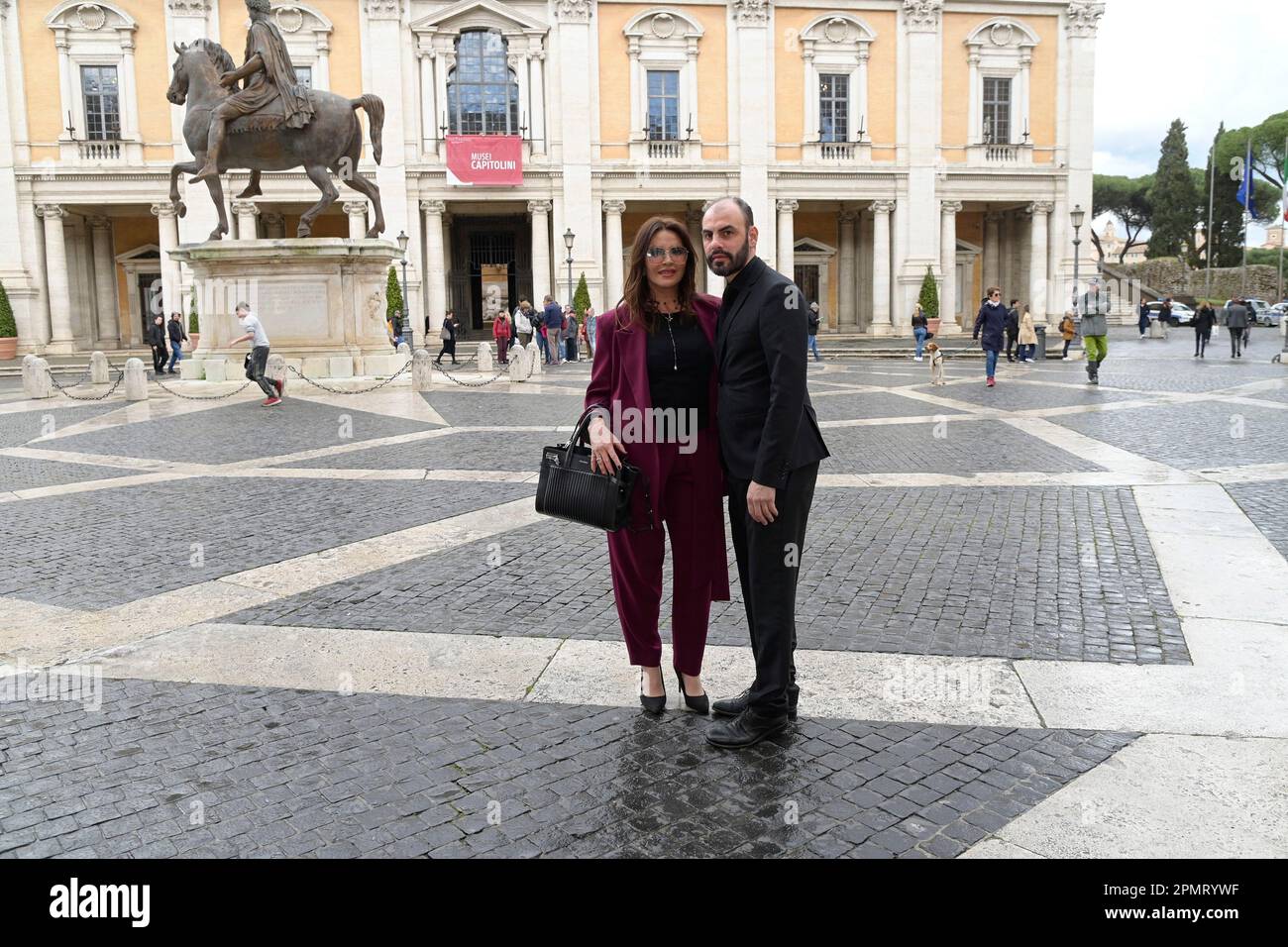 Rome, Italy. 14th Apr, 2023. Francesca Rettondini (l) and Giuseppe ...