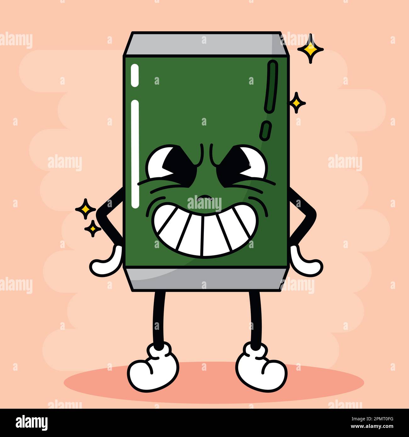 Isolated colored happy beer can traditional cartoon character Vector ...