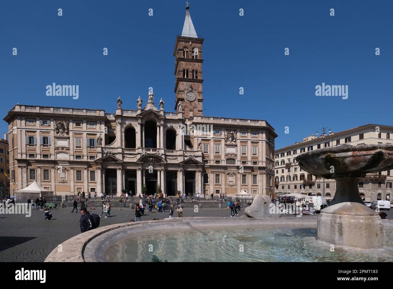 Rome, Italy. 06th Apr, 2023. View of the main facade of the Basilica of ...