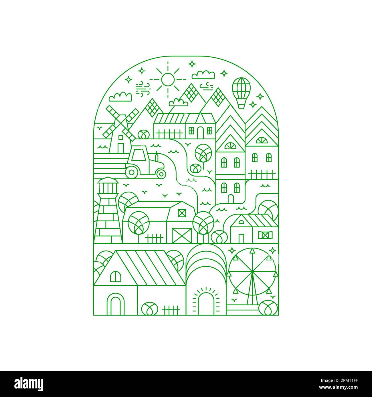 Agriculture field road Cut Out Stock Images & Pictures - Alamy