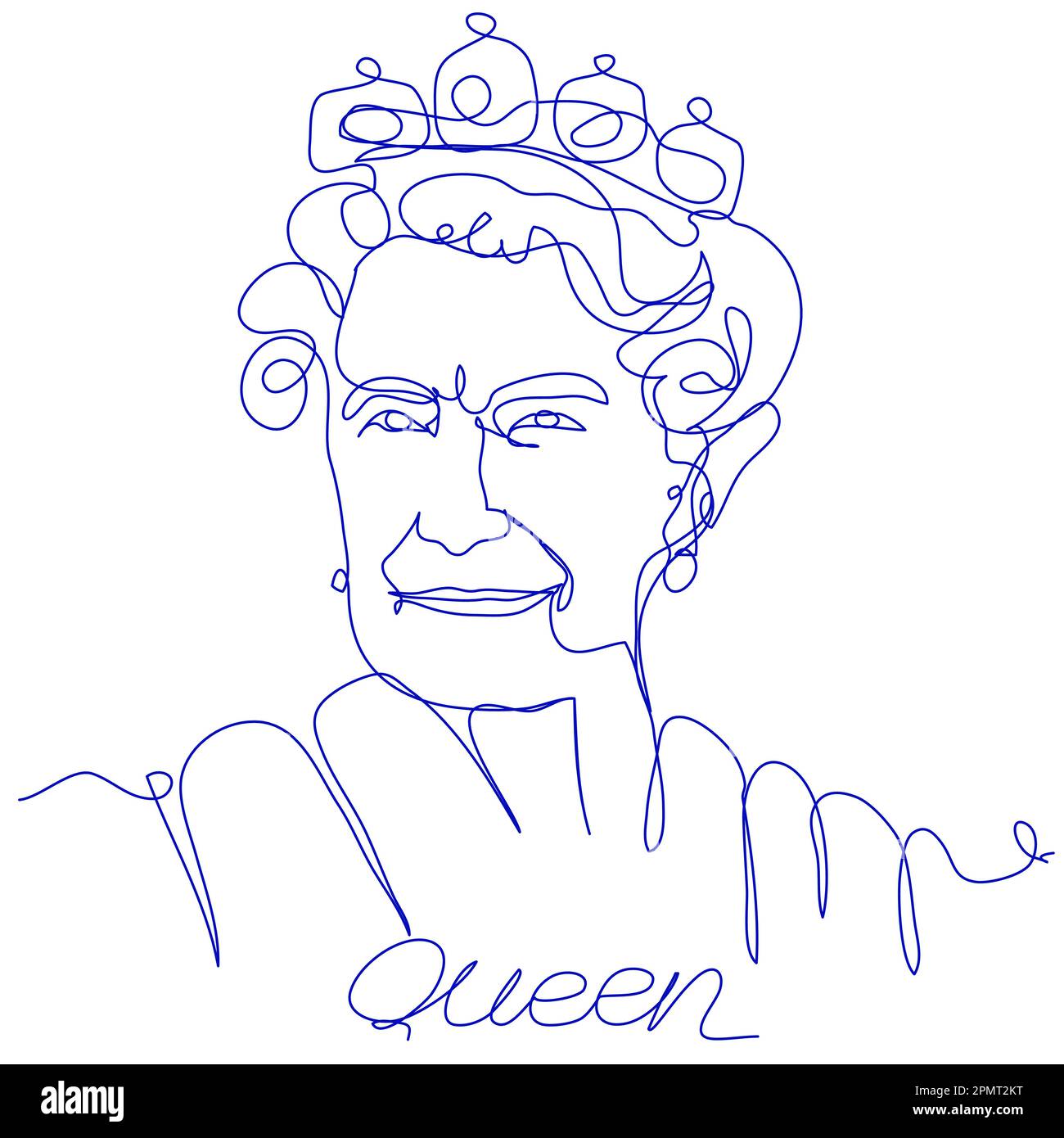 Portrait of the queen elizabeth Stock Vector Images - Alamy