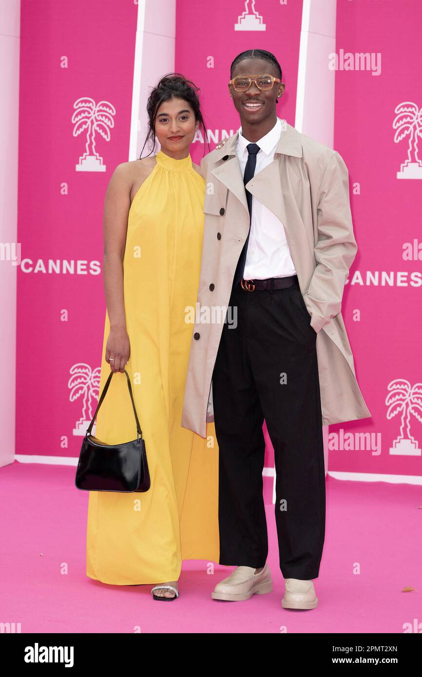 Cannes, France. 14th Apr, 2023. Kathy Packianathan and Dembo Camilo ...