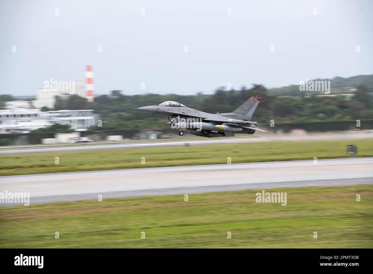 A U.S. Air Force F-16CM Fighting Falcon assigned to the 480th ...