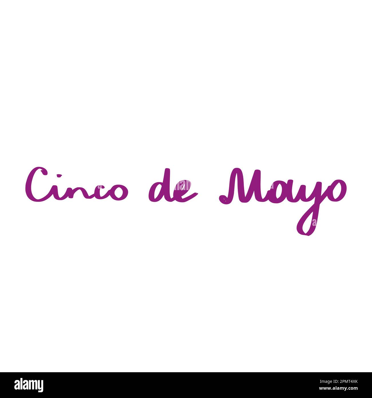 Cinco de Mayo lettering, hand drawn phrase design element for poster ...