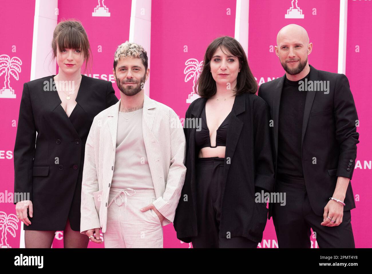 Cannes, France. 15th Apr, 2023. Alisson Chassagne, Arthur Vauthier ...