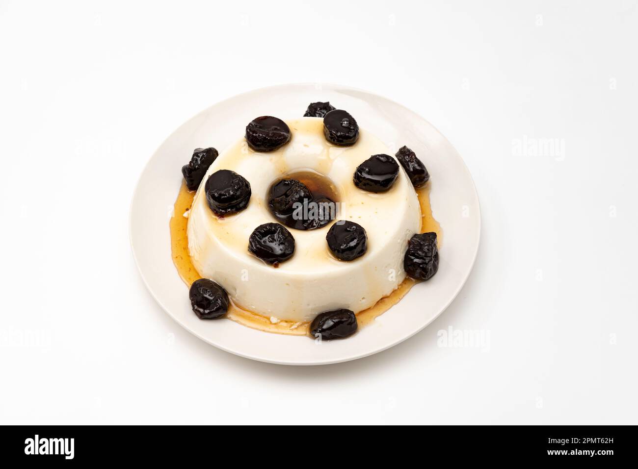 Delicious homemade traditional Brazilian dessert known as "Manjar" with ...