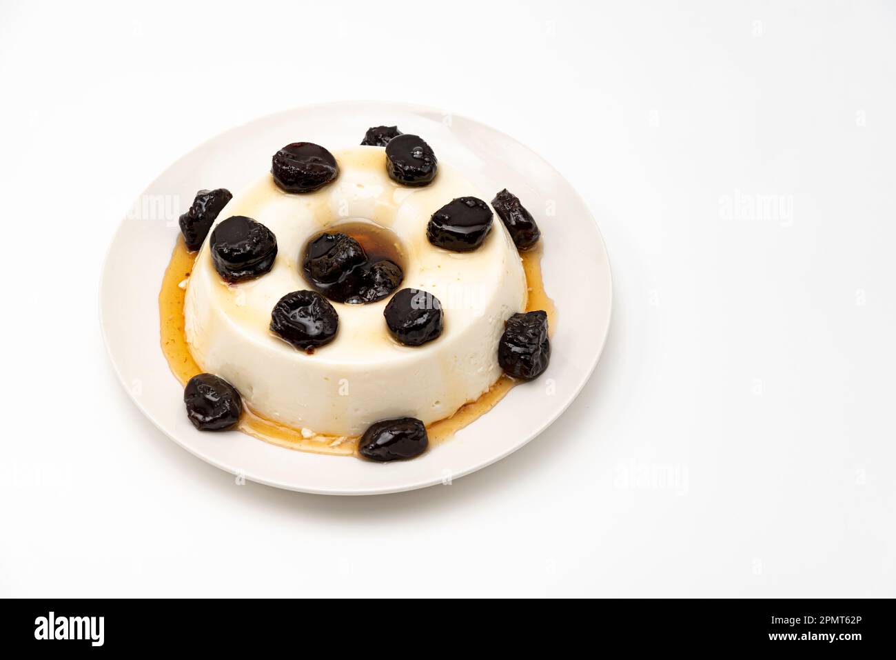 Delicious homemade traditional Brazilian dessert known as "Manjar" with ...