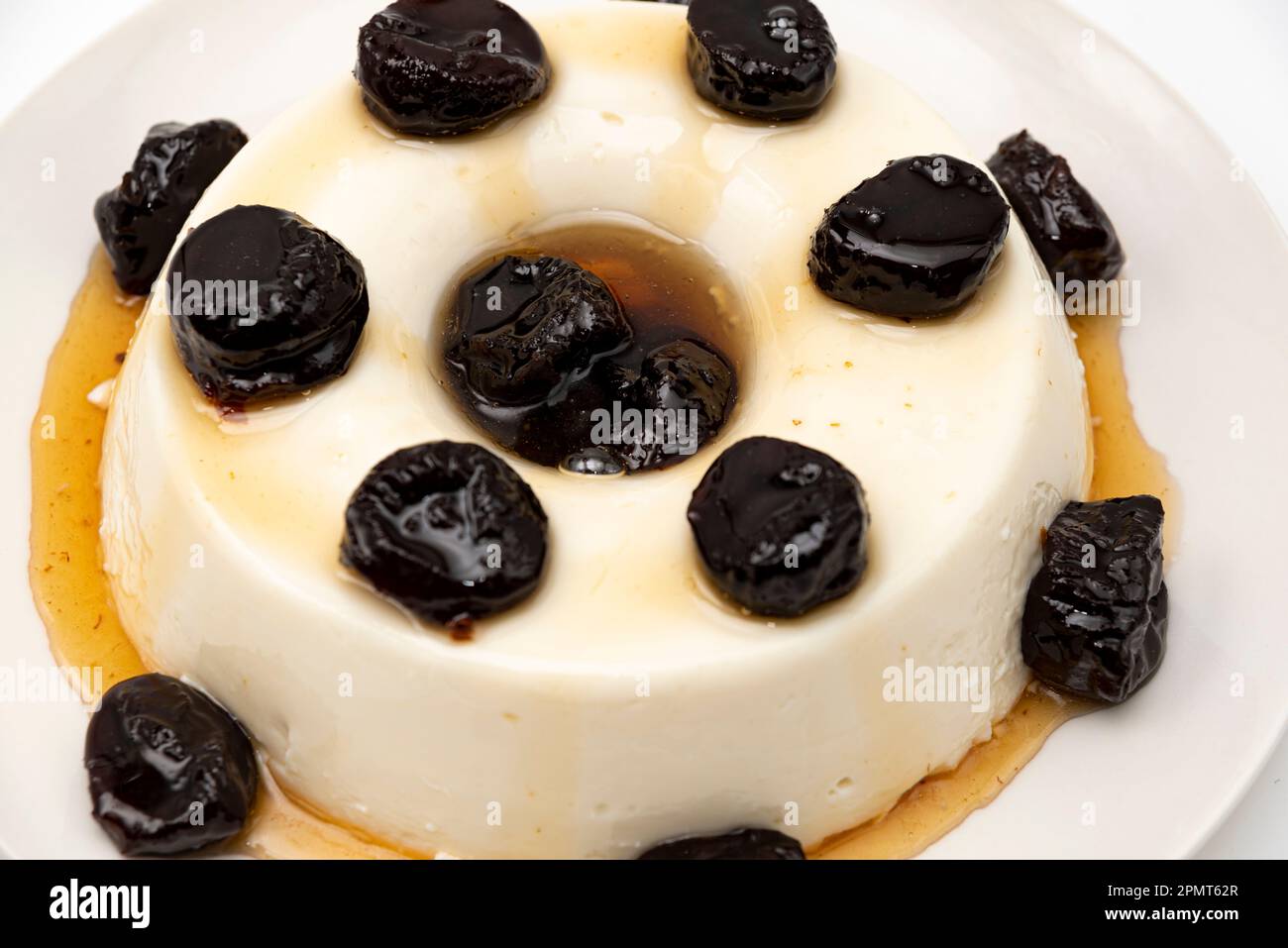 Delicious homemade traditional Brazilian dessert known as "Manjar" with ...