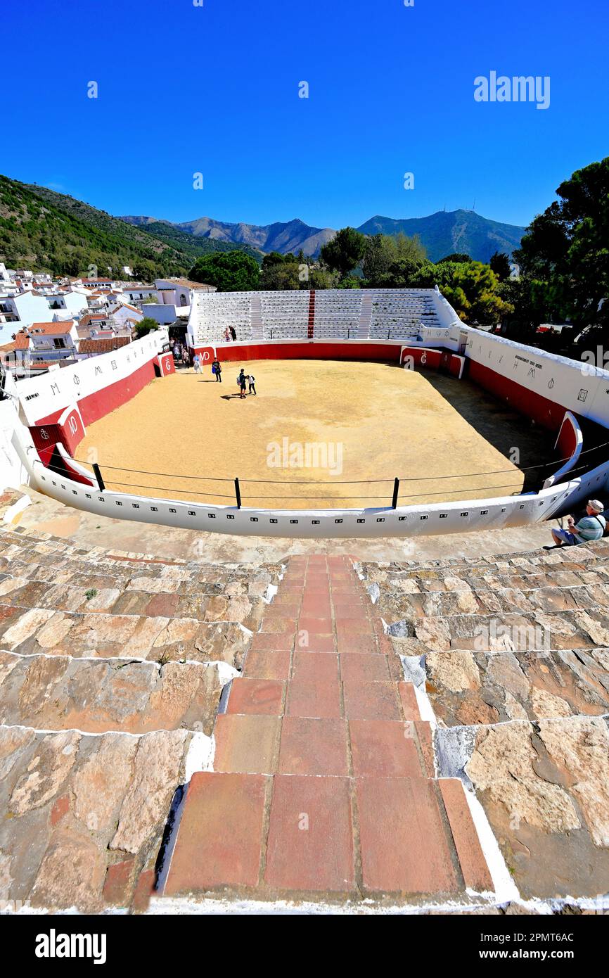 Malaga Mijas Pueblo village the Plaza de Toros bullring external ...