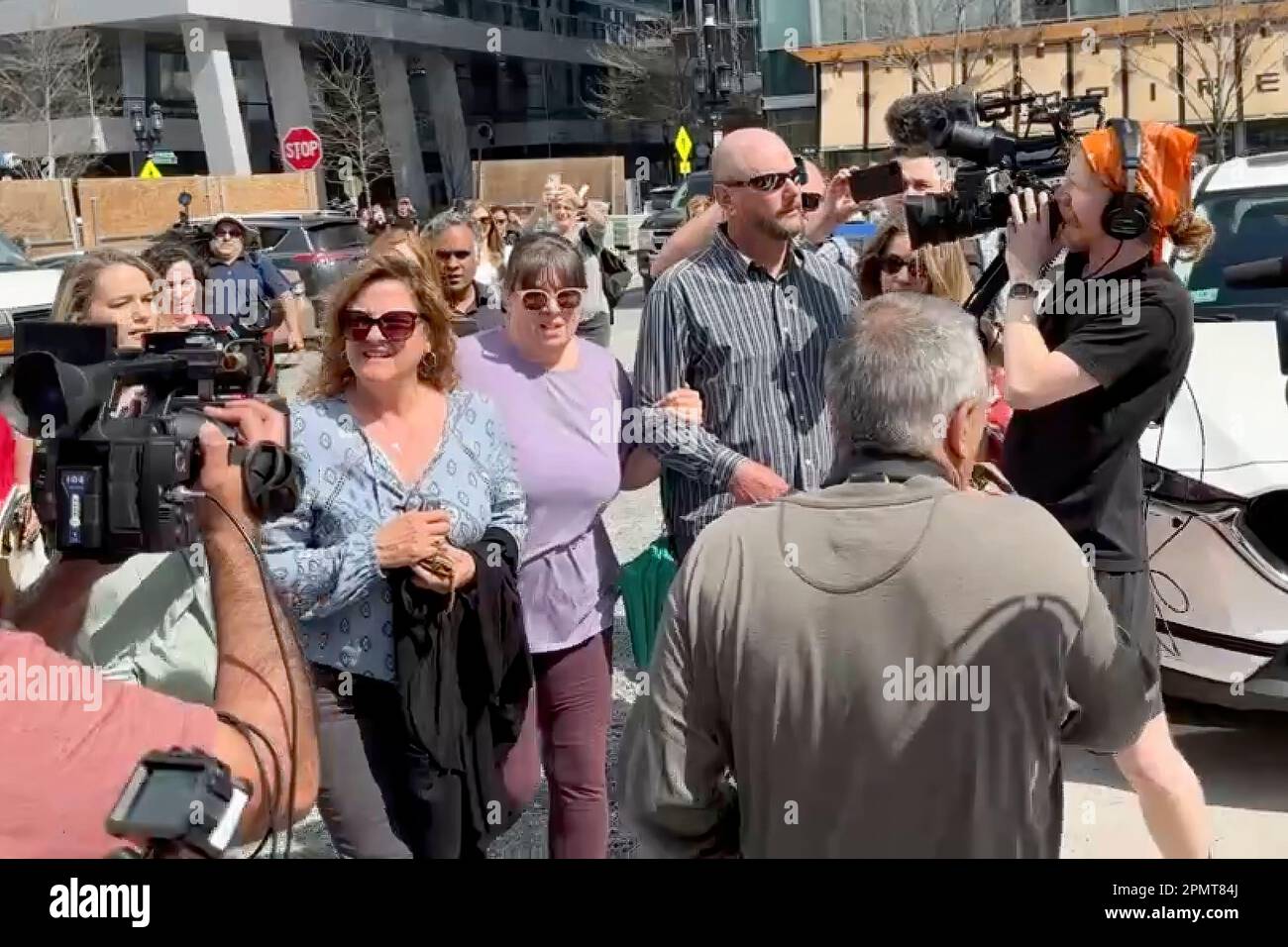 In this image from video, Jack Teixeira's family members leave the ...