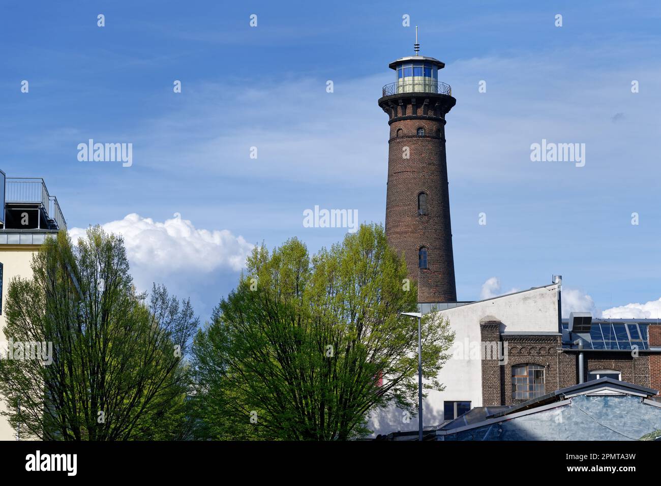 the cologne ehrenfeld helios lighthouse in springtime Stock Photo - Alamy