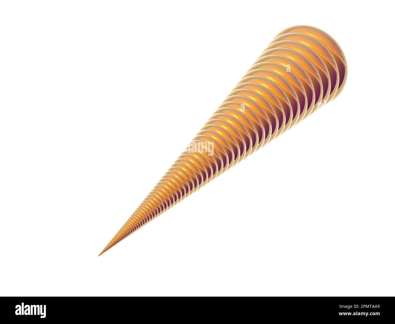 3D Illustration of a golden sea shell Stock Photo - Alamy