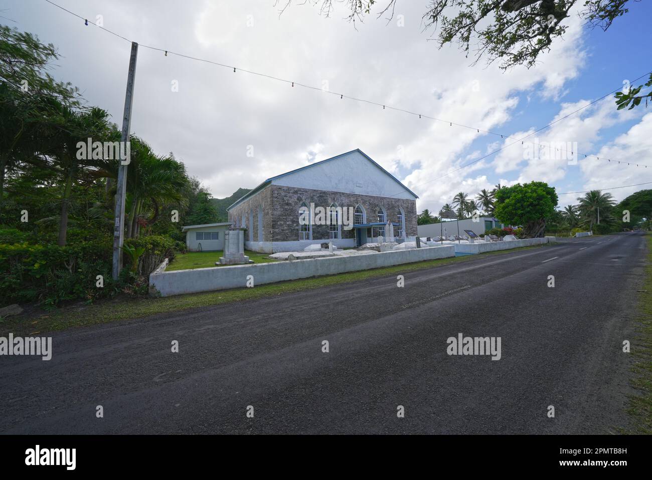 Titikaveka CICC Church, Rarotonga, Cook Islands, Pacifica Stock Photo ...