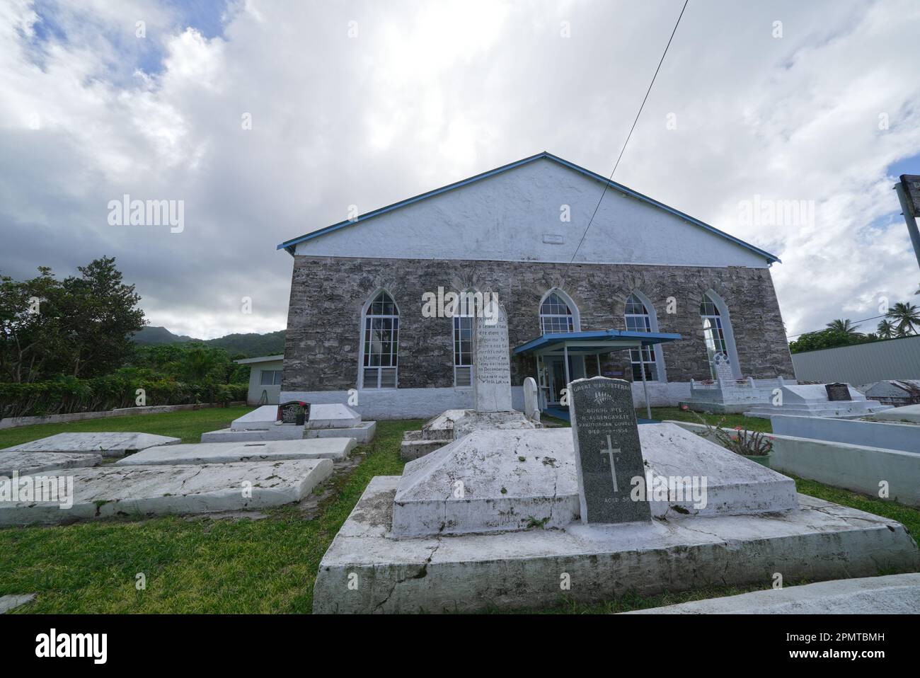 Titikaveka CICC Church, Rarotonga, Cook Islands, Pacifica Stock Photo ...