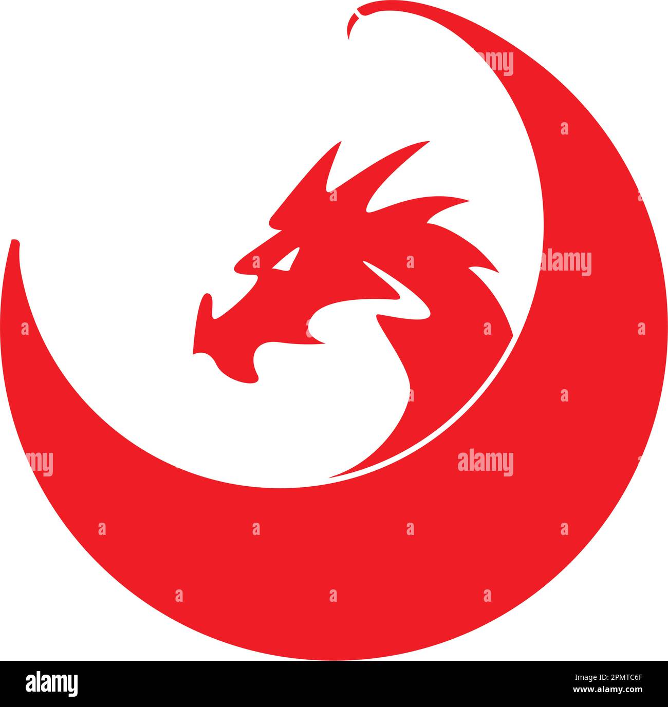 dragon head logo vector illustration template design Stock Vector Image ...