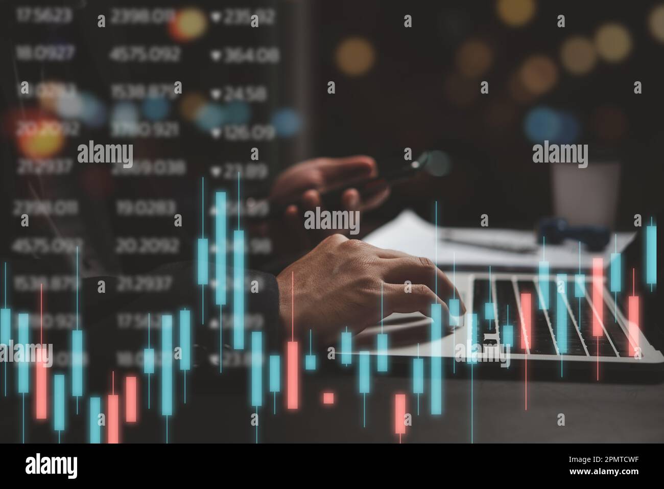 Stock market screen chart hi-res stock photography and images - Alamy