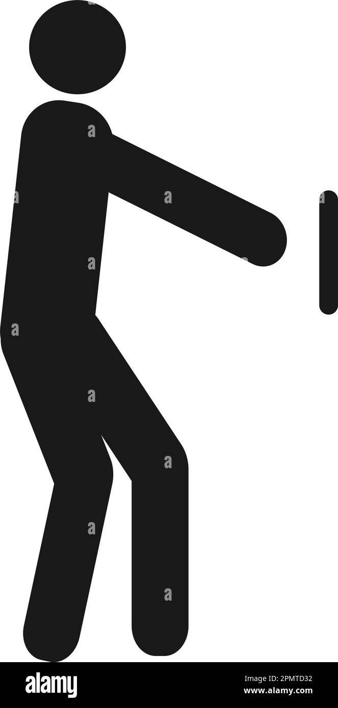 Sticker silhouette pictogram male open Stock Vector Images - Alamy