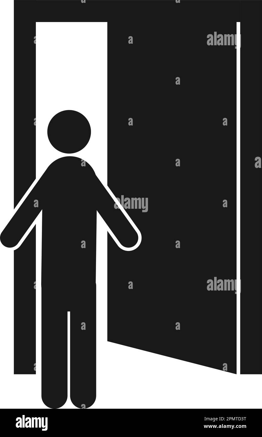 Sticker silhouette pictogram male open Stock Vector Images - Alamy