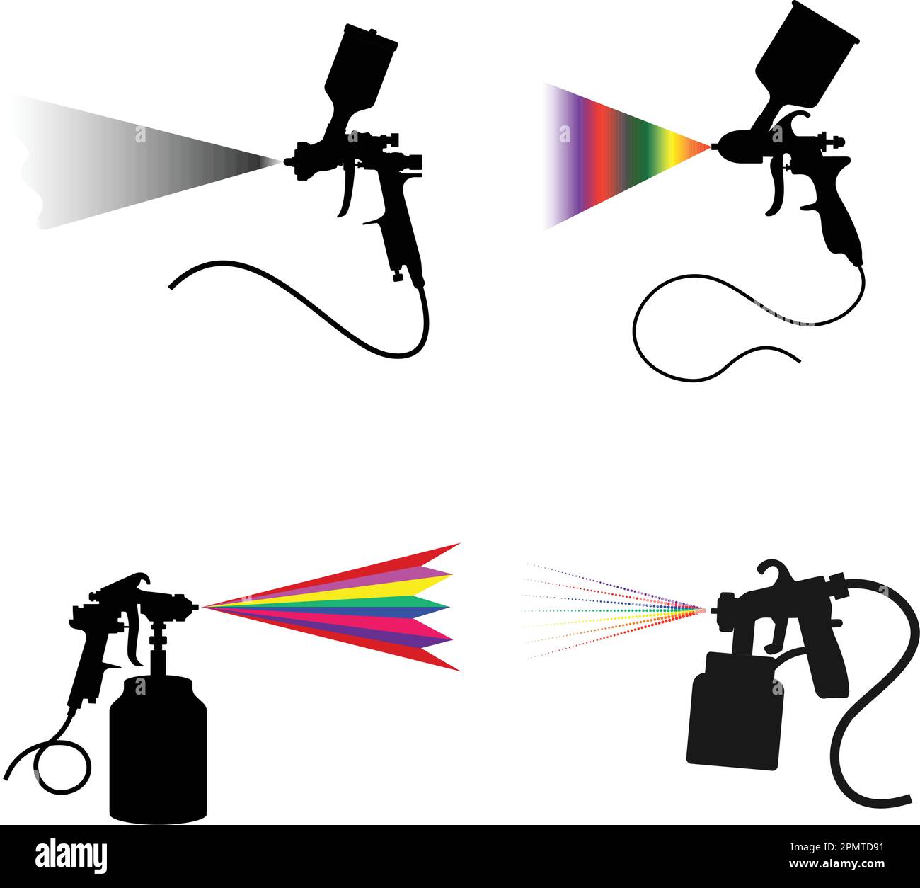 Air pistol white background Stock Vector Images - Alamy